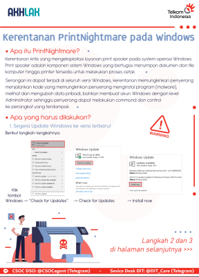 #SecurityAwareness: Kerentanan PrintNightmare Pada Windows