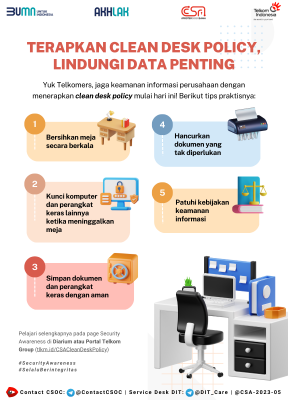 #SecurityAwareness: Terapkan Clean Desk Policy, Lindungi Data Penting